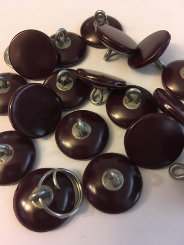 Lot 6: 120+ Vintage Military Buttons - Maroon and Mustard ? Plastic 2 ...