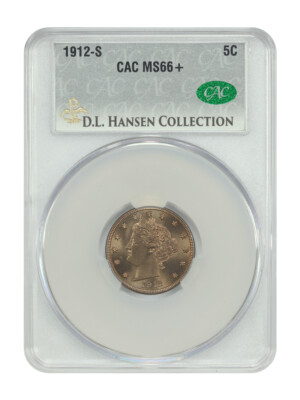 1912-S 5C CACG MS66+ ex: D.L. Hansen - Liberty Nickel | eBay