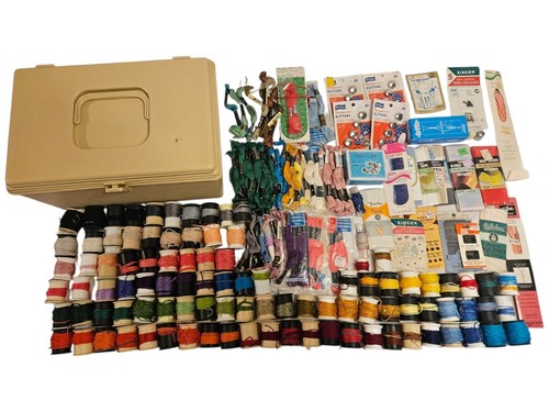 Vintage Lot Wilson Weave Box Full American Thread Star Six Embroidery ...