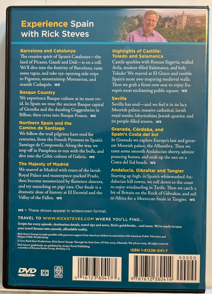 Rick Steves Europe: Spain 2000-2012 8 Episodes Europe (DVD, 2011) *Very ...