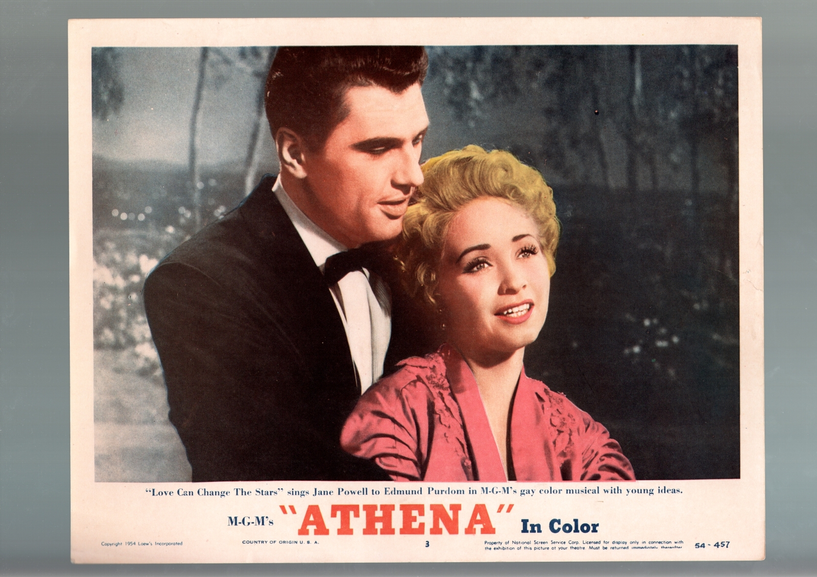 ATHENA-1954-LOBBY CARD-MUSICAL-FN/VF-JANE POWELL-EDMUND PURDOM FN/VF | eBay