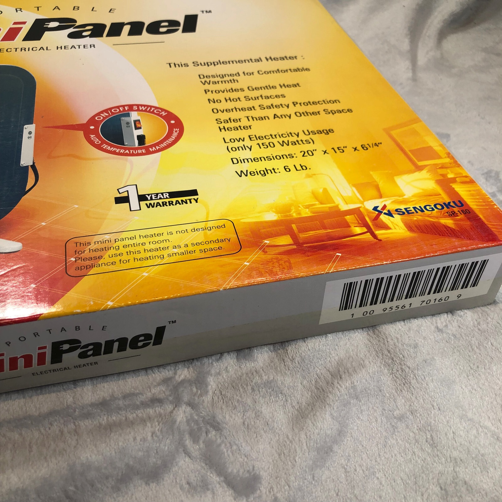 Sengoku 150 Watt Mini Panel Electric Space Heater Sp-160 for sale ...