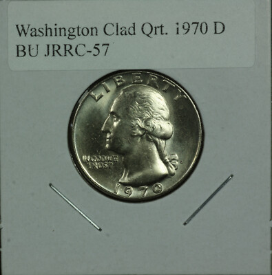 Washington Clad Quarter. 1970 D. Brilliant Uncirculated. Lot # JRRC-57 ...
