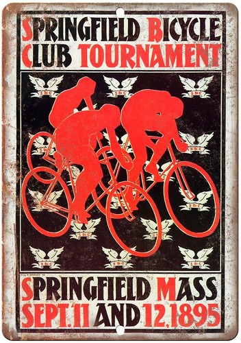Springfield Bicycle Club Tournament Ad Reproduction Metal Sign B355 | eBay