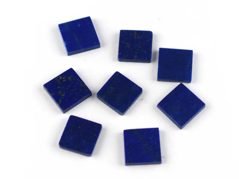 [WHOLESALE] NATURAL LAPIS LAZULI BOTH SIDE FLAT SQUARE SHAPE LOOSE ...