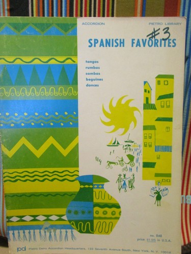 SPANISH FAVORITES FOR ACCORDION BY VARIOUS ARTISTS MUSIC BOOK USED | eBay