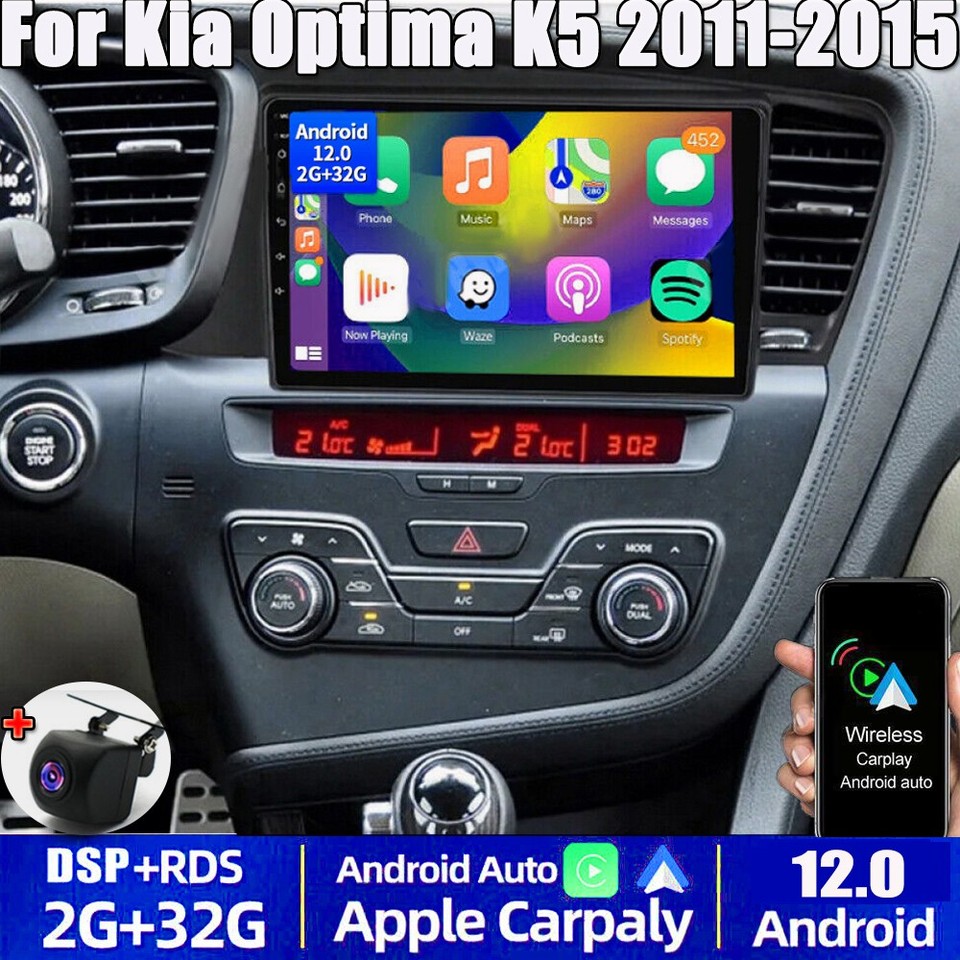 FOR 2011-2015 KIA OPTIMA K5 CARPLAY CAR RADIO STEREO ANDROID 12 GPS ...