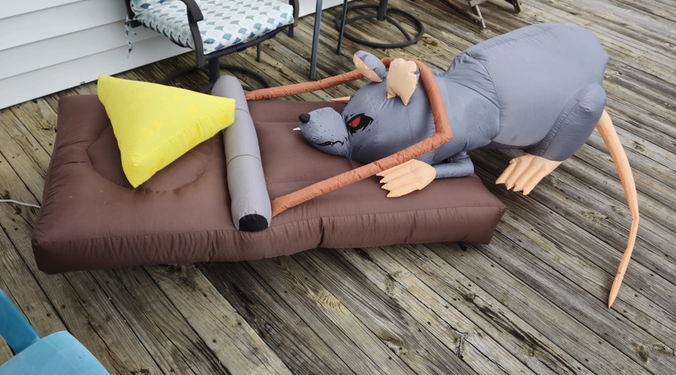 Gemmy Halloween Airblown Inflatable ANIMATED Rat Trap - 7FT Long- RARE ...