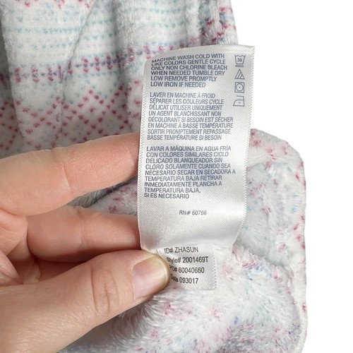 Nautica Plush Fair Isle Print Hooded Lounge Dress Nightgown Medium ...