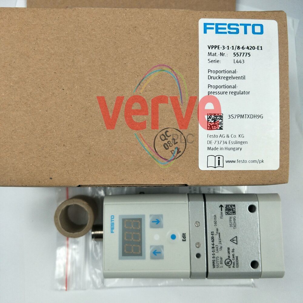 Festo VPPE-3-1-1/8-6-420-E1 557775 Proportional Valve New One VPPE311 ...