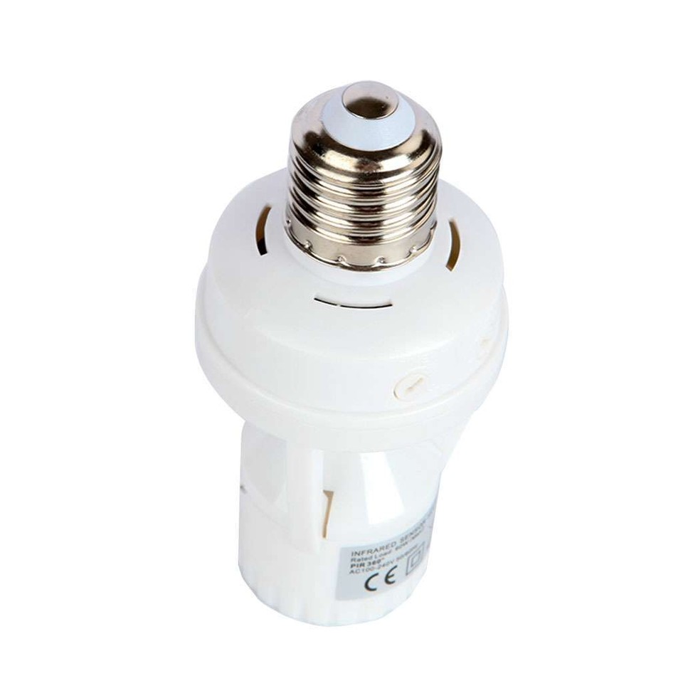 2X E27 Radar Motion Sensor Light Holder Outdoor Detector Base Switch ...
