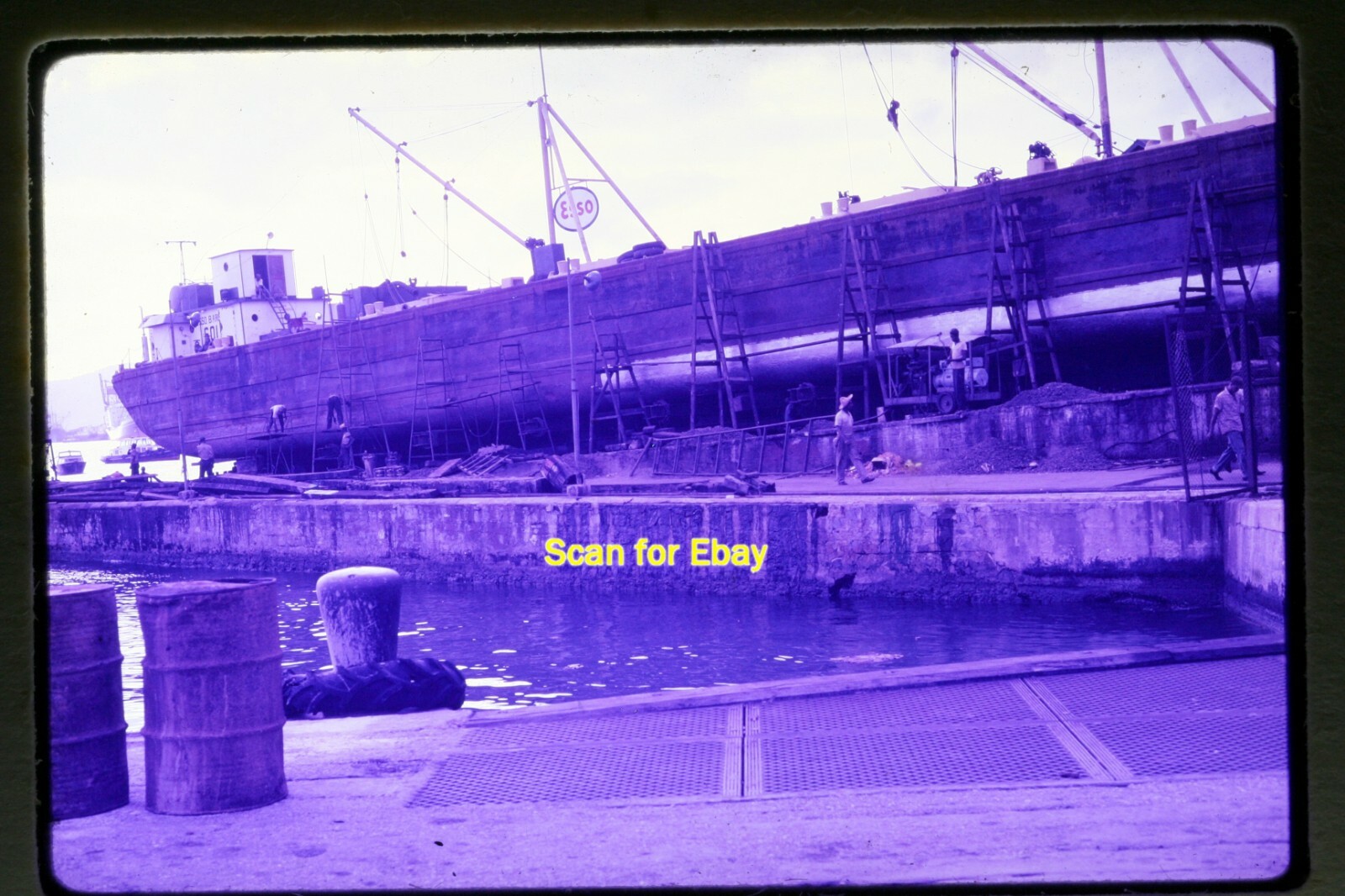 Esso Tanker Ship in the Caribbean in 1961, Kodachrome Slide aa 10-16a ...