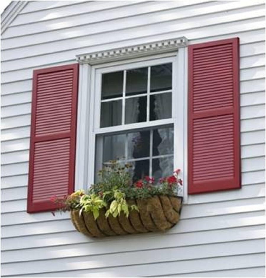 Shl43 Exterior Solid Wood Louvered Window Shutters 15" X 43" Unfinished ...