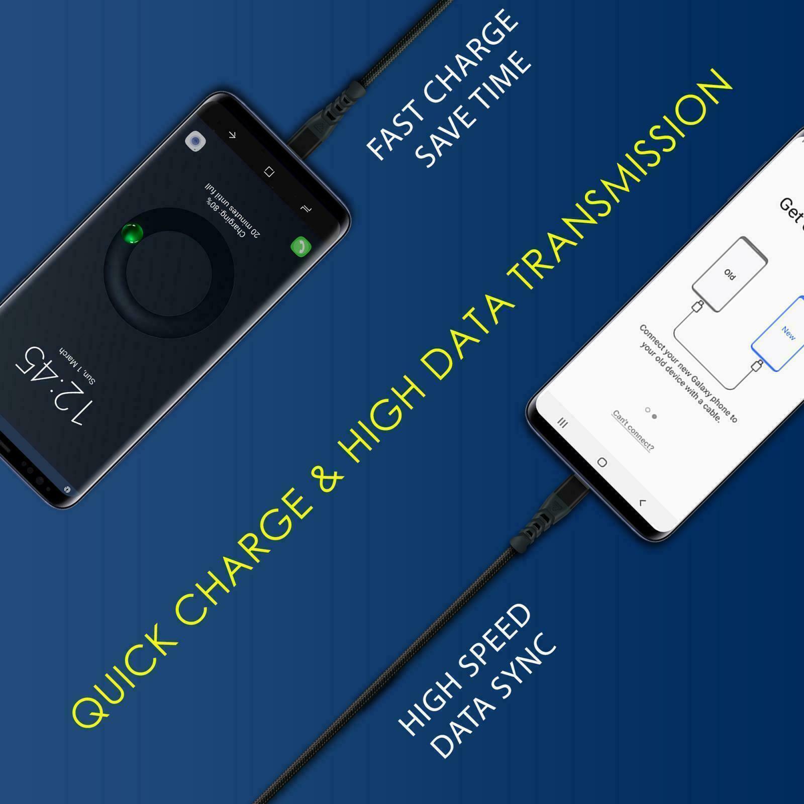 1m 2m 3m Long Charger for iPhone 14 12 11 XR 6 7 8 Braided USB Data ...