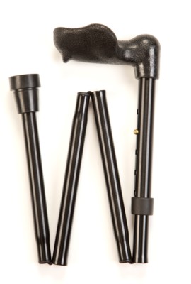 Anatomical Ergonomic Folding Stick Fischer Handle Black Left Right Hand ...