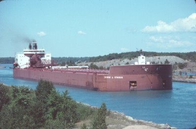 SHIP --- MV GEORGE A STINSON ST MARYS ROCK CUT -- ORIGINAL SLIDE 08-24 ...