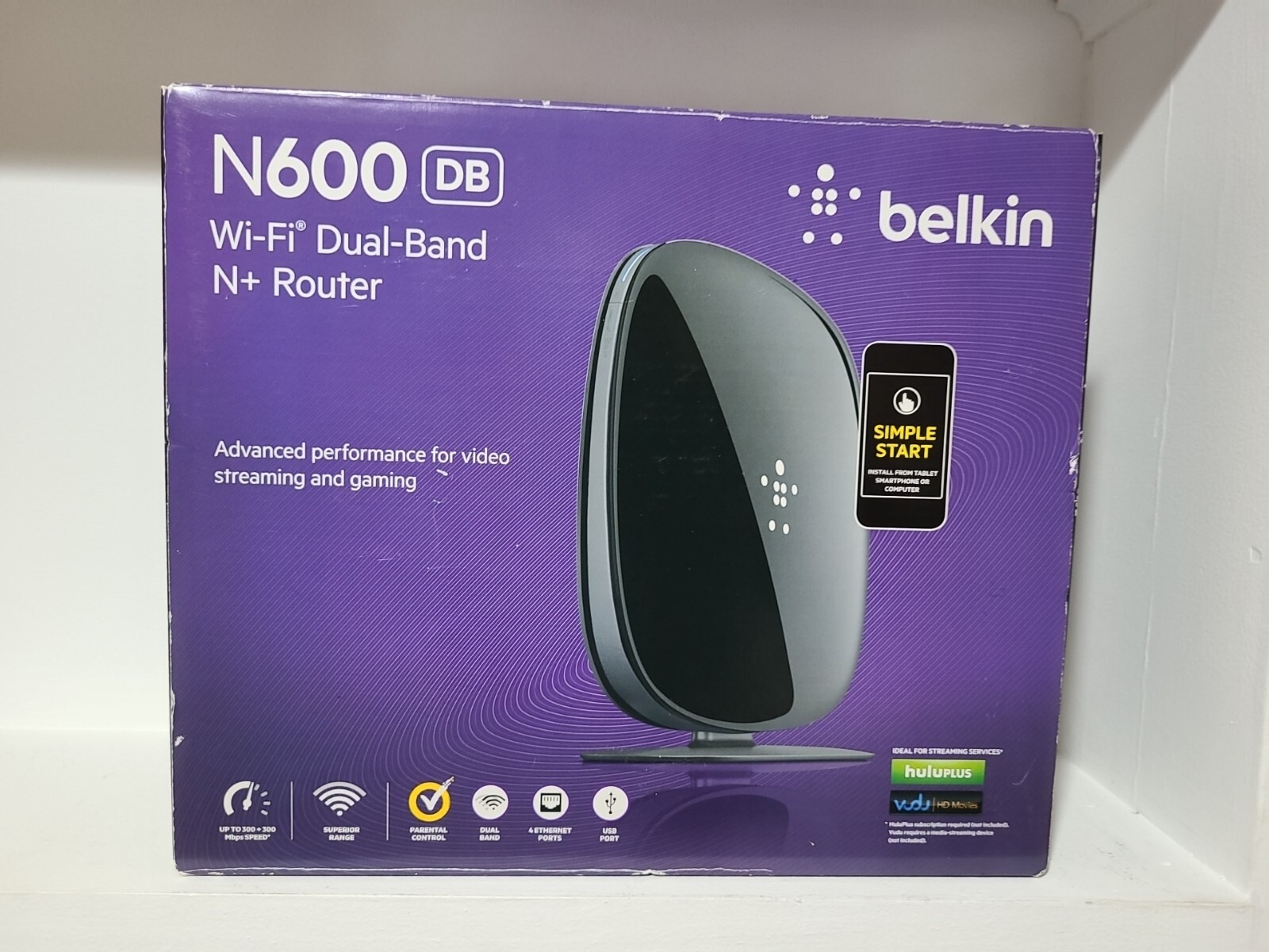 Belkin N600 300 Mbps 4-Port 10/100 Wireless N Router (F9K1102 ...