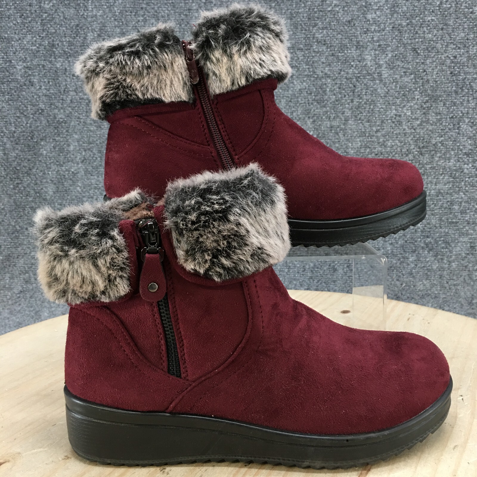 Patrizia By Spring Step Boots Womens 40 Step Ankle Winter Maroon Fabric ...