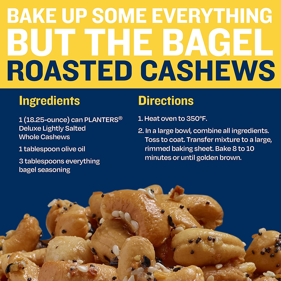 Deluxe Lightly Salted Whole Cashews, Party Snacks, Plant-Based Protein ...