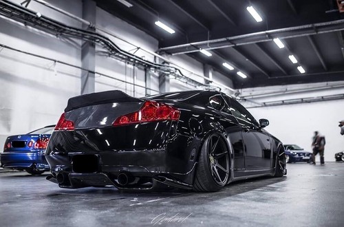 For Infiniti G35 Coupe ducktail boot spoiler + rear bumper diffuser top ...