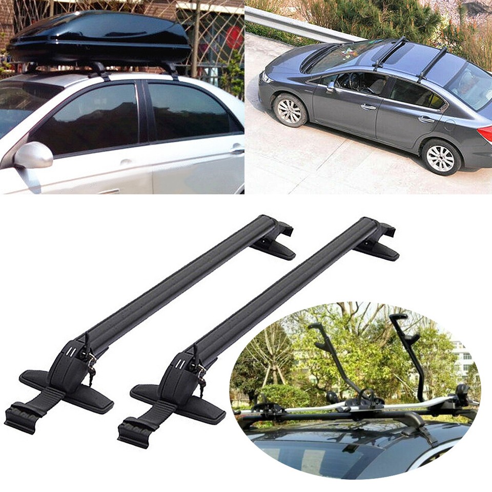 Pair Car Roof Rail Luggage Rack Baggage Carrier Aluminum Alloy w ...