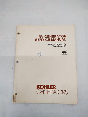 Kohler RV Generator Service Manual Model 7CKM21-RV "PowerBoost III" TP ...
