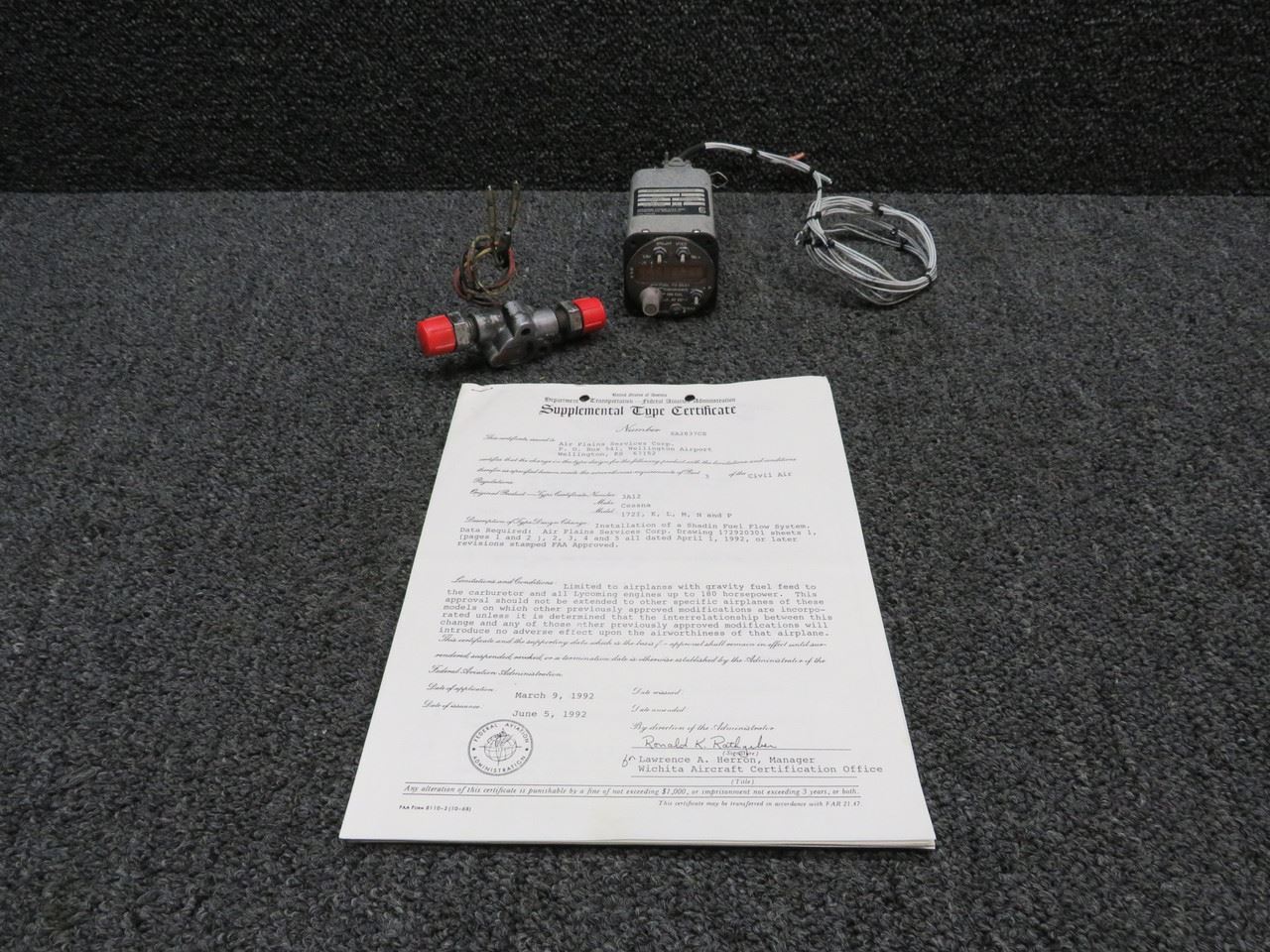 912041-38 Shadin Fuel Flow Indicator with Floscan 230 Transducer and ...