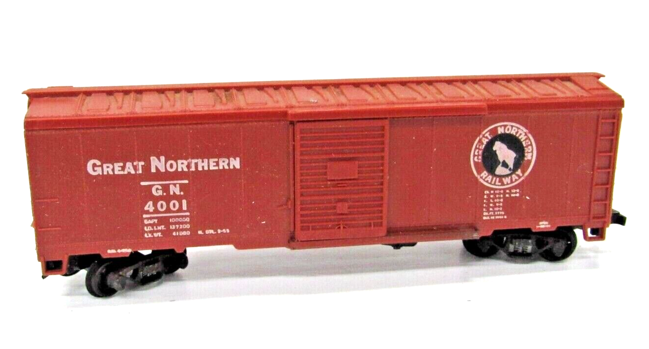 Train HO Scale Great Northern Railroad 4001 Brown Box Car | eBay