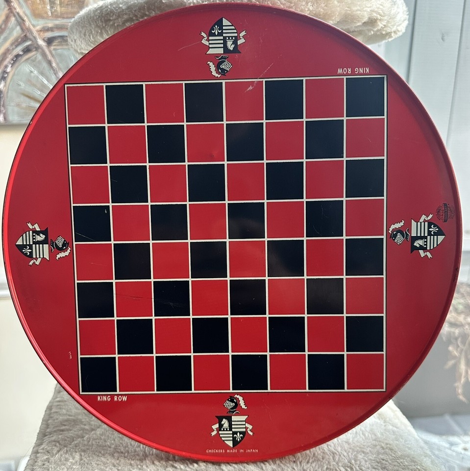 Vintage Ohio Art Chinese Checkers Metal Board Container Double Sided ...