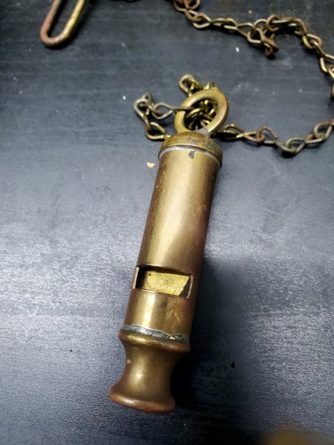 Antique 1920’s Municipal Police USA Cylinder Whistle Chrome Silver With ...