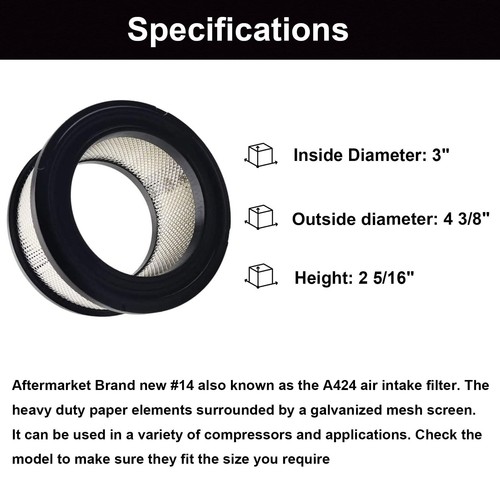 2 Pack 32170979 Air Filter Intake Element for Ingersoll Rand SS5 2340 ...