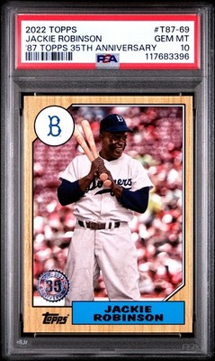 2022 TOPPS 1987 TOPPS BB 35TH ANV #T87-69 JACKIE ROBINSON PSA 10 | eBay