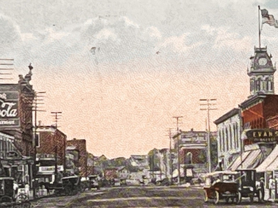 1907-15 Postcard PC STREET SCENE DEFIANCE, OHIO Store Fronts, Brick Rd ...