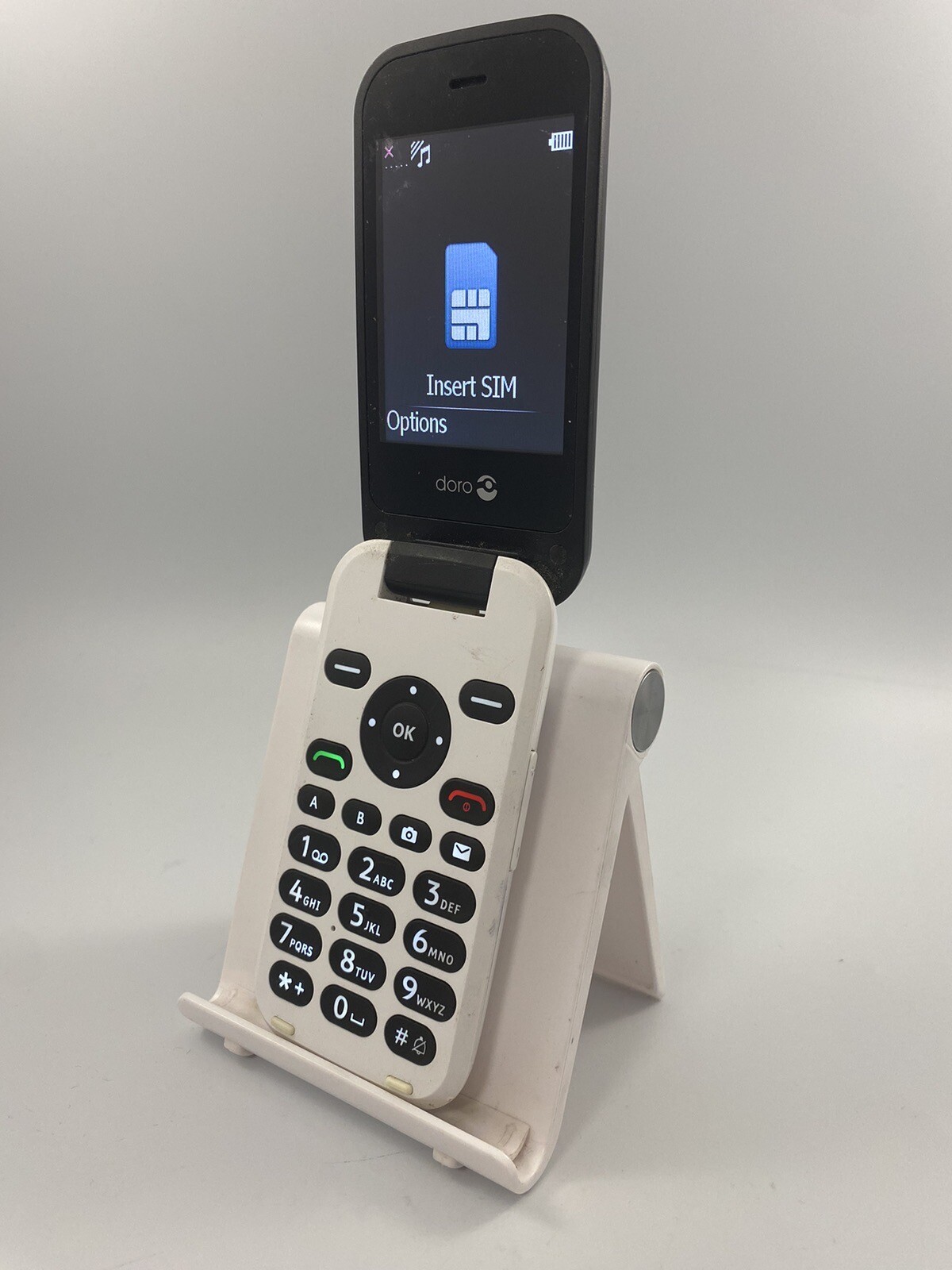 Doro PhoneEasy 6620 2G Black & White Unlocked 2MP Mobile Button Flip ...