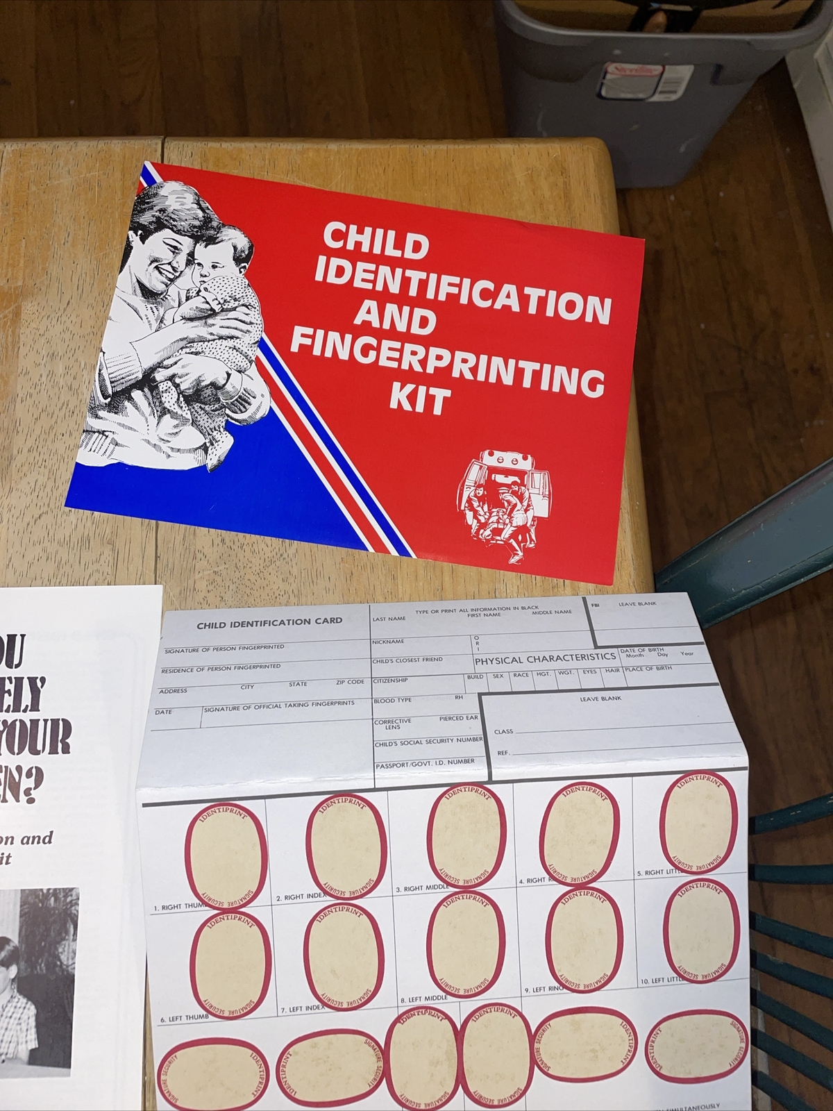 Child Identification & Fingerprinting Kit Proof Positive, Inc. 1984 | eBay
