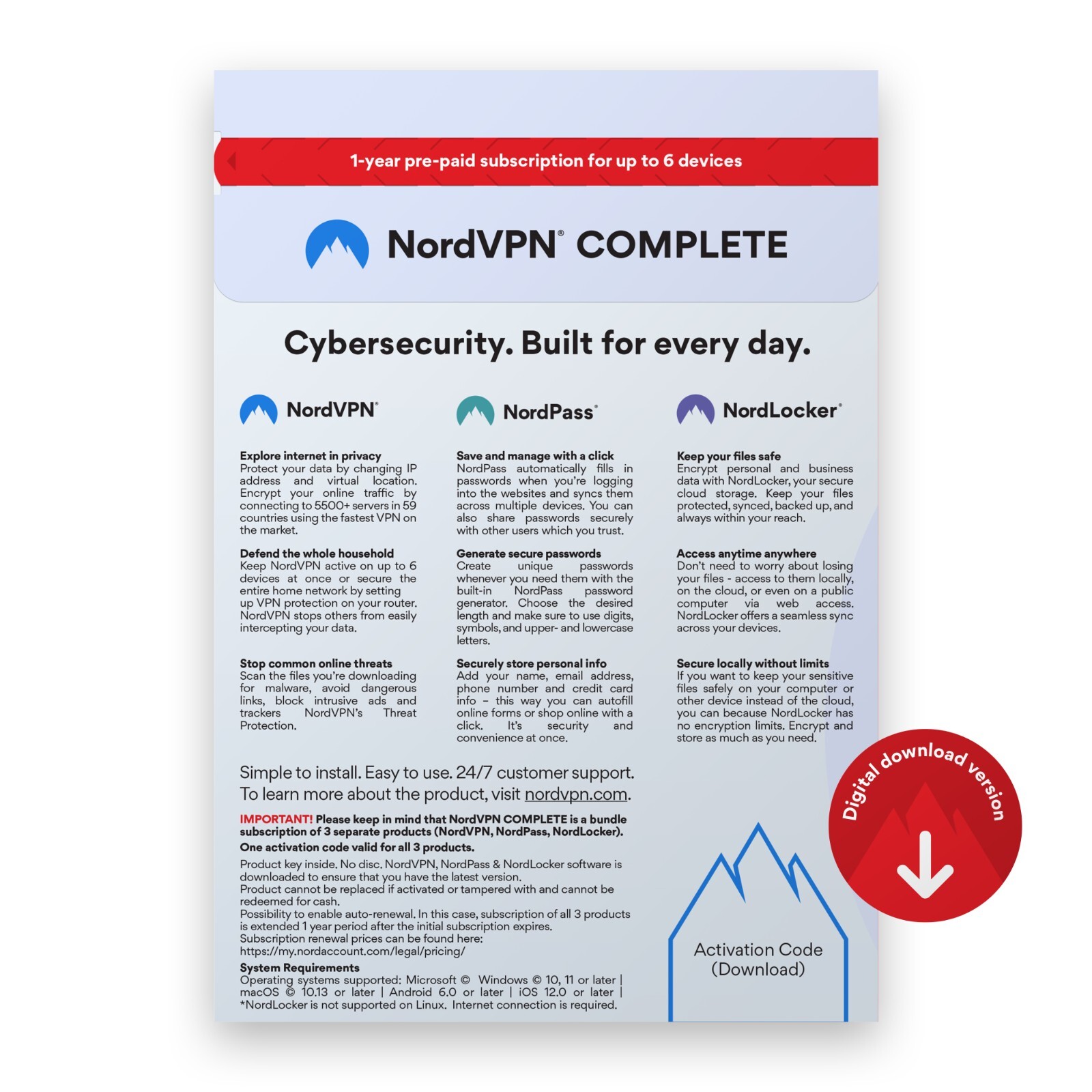 NordVPN Complete — 1-Year VPN & Cybersecurity Software Bundle ...