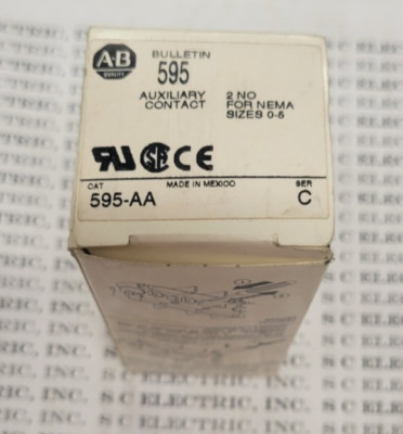 ALLEN BRADLEY 595-AA AUX 2 N.O. AUXILIARY CONTACT | eBay