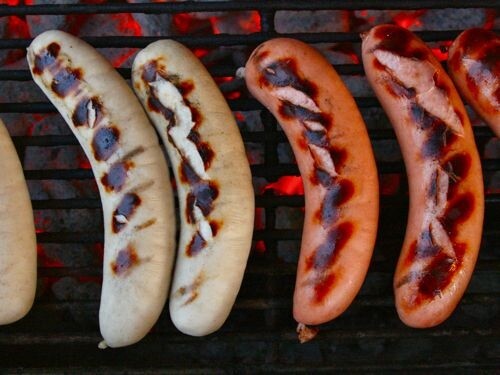 Zweigle's Natural Casing Pop Open Hot Dogs 4 lbs Red & 4 lbs White ...