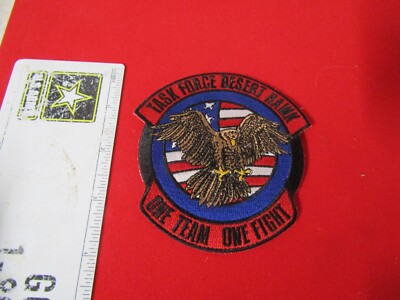 MILITARY PATCH SEW ON TASK FORCE DESERT HAWK ONE TEAM ONE FIGHT | eBay