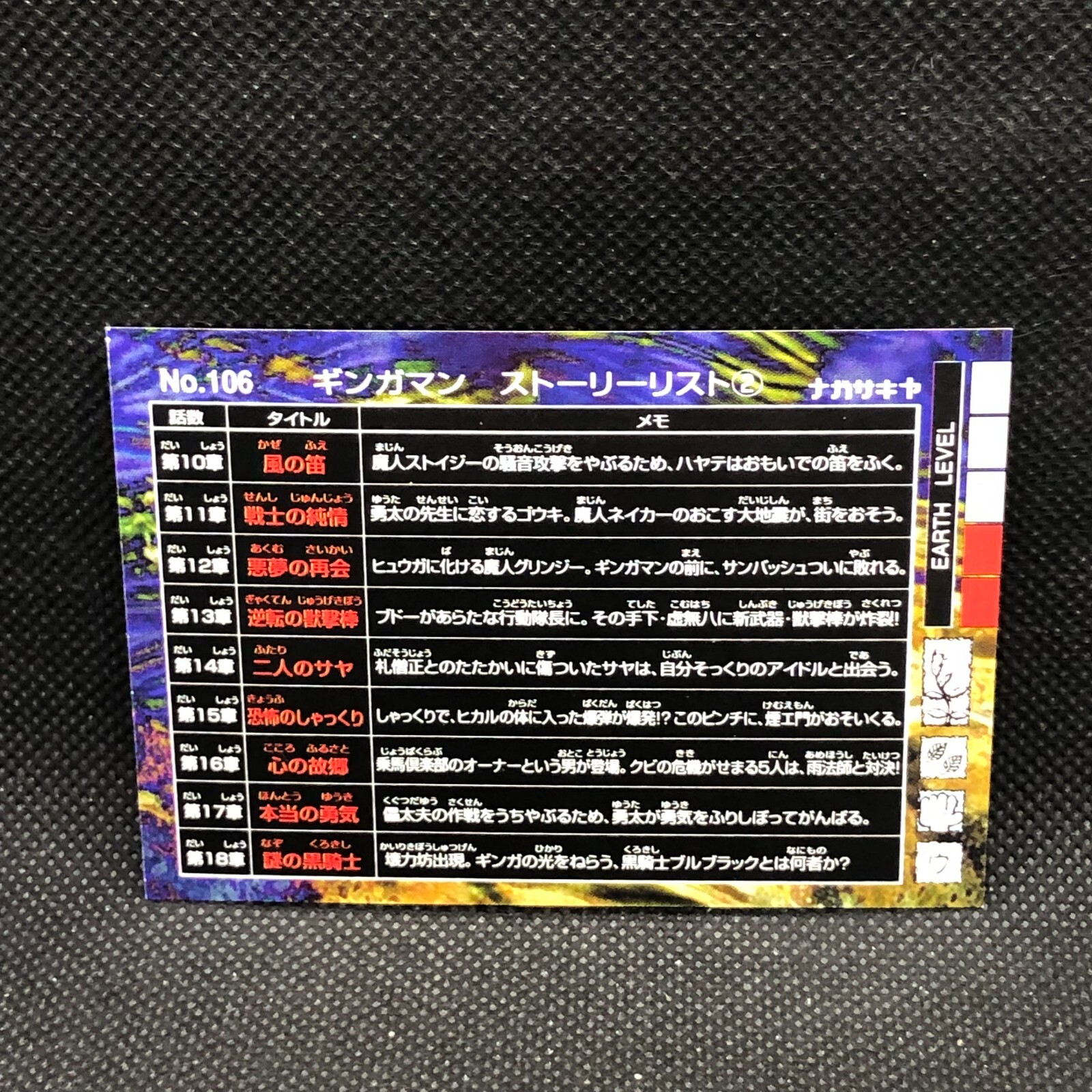 Bull Black Gingaman Original Card No.106 1998 Nagasakiya Japanese Japan ...