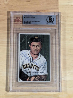 MAX LANIER SIGNED AUTOGRAPHED 1952 BOWMAN CARD # 110 NEW YORK GIANTS | eBay