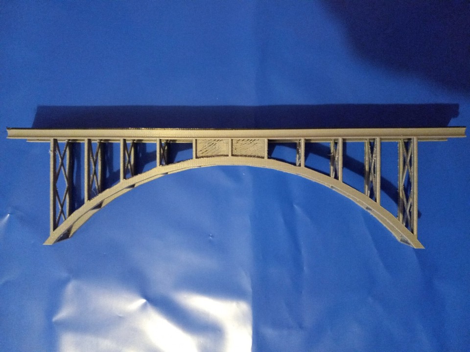 24 Inch N Scale two Lane Railroad or Vehicle Truss Arch Bridge 3D ...