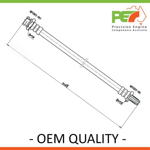 New *PROTEX* Hydraulic Hose - Front For CHRYSLER LANCER LC 2D H/B RWD ...