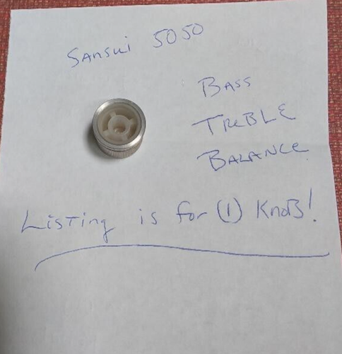 Sansui 5050 Treble Selector Knob (Bass, Balance) | eBay