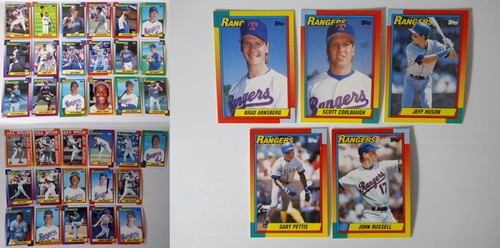 1990 Topps Texas Rangers Team Set of 39 Baseball Cards With Traded | eBay