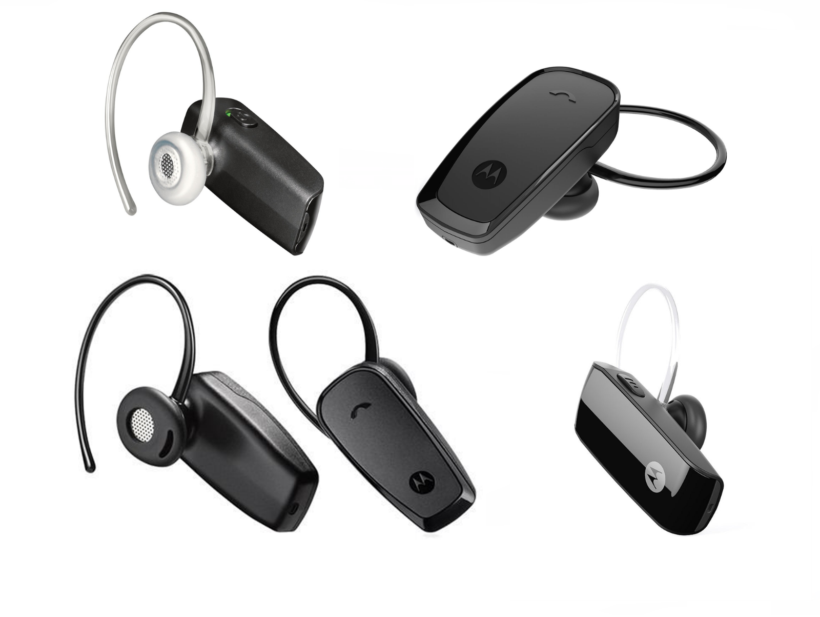 4 NEW WHITE EAR BUDS GEL ADAPTERS FOR MOTOROLA HK200 HK201 HK202 ...