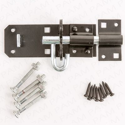 GALVANISED PADBOLT LOCK 100mm/4" Security Safety Slide Latch Catch Pad ...