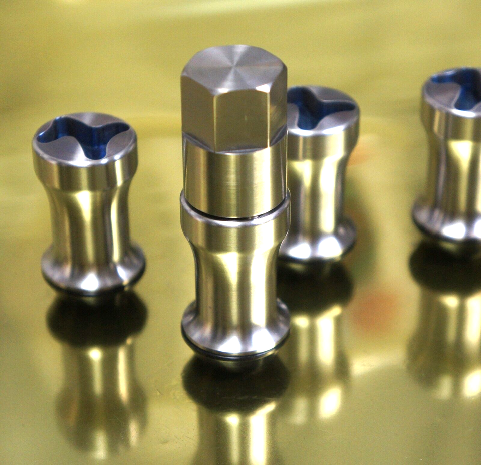 20pcs+1key set Titanium Locking Lug Nut 12x1.5 Rotating Floating Seat ...