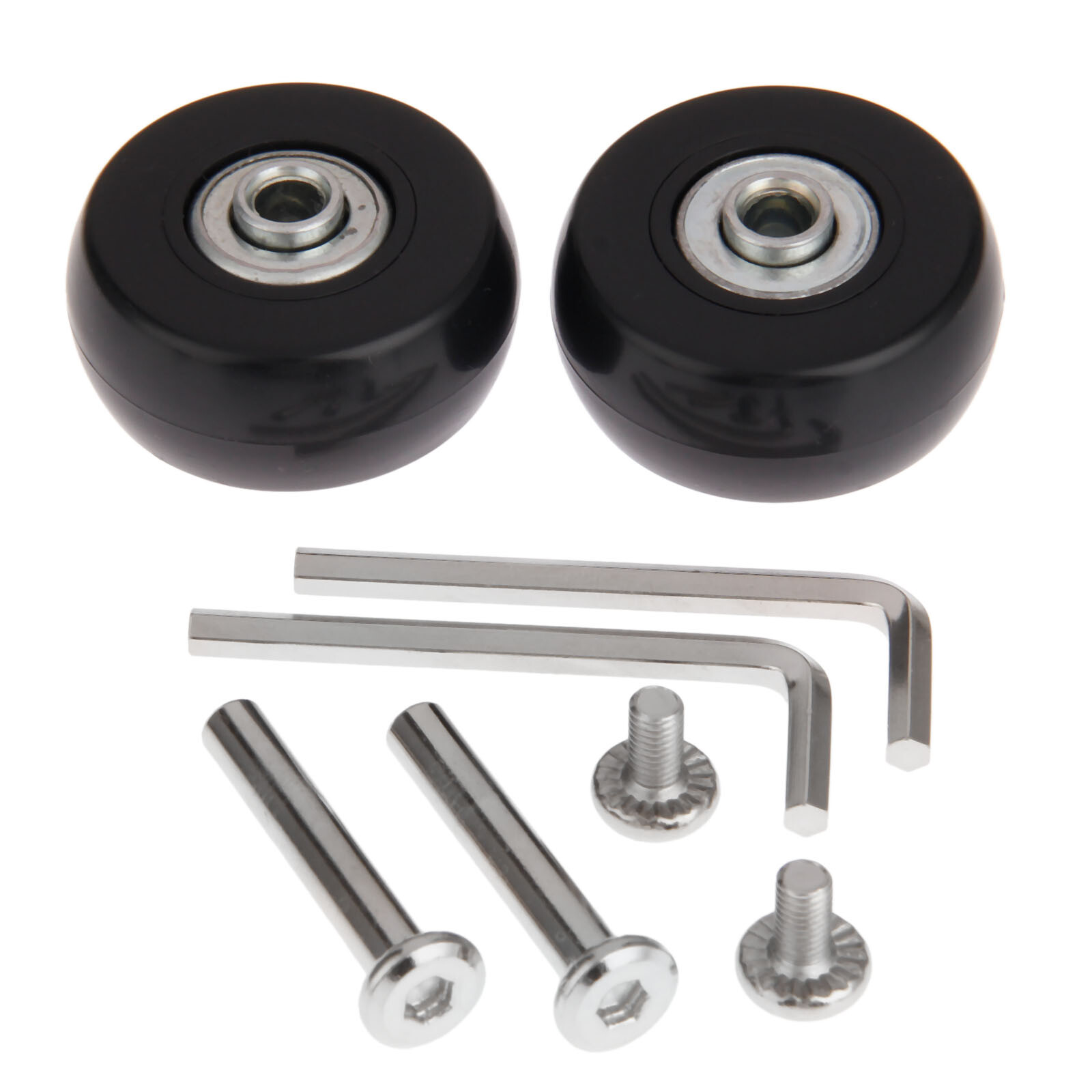 2 Set Travel Luggage Suitcase Wheels Repair Kit OD 40mm Axles Wheels ...