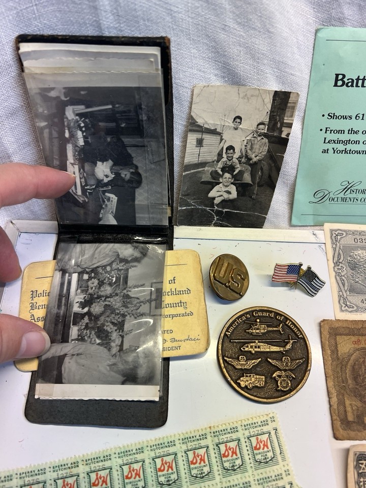 Junk Drawer Lot Vintage Foreign money Coins Scale Razor Cards Green ...